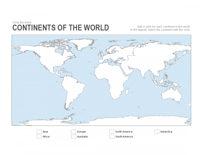 7 Printable Blank Maps for Coloring - ALL ESL