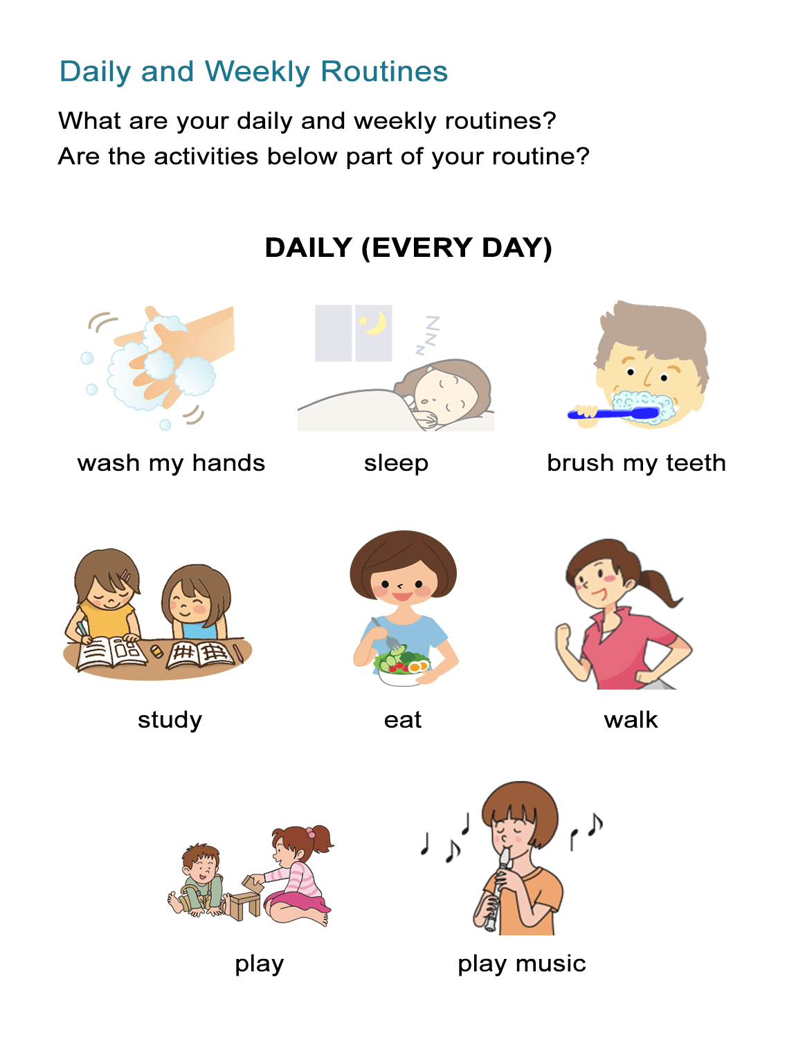  Daily Routine English Sentences Past Tense Habits And Routines 2019 